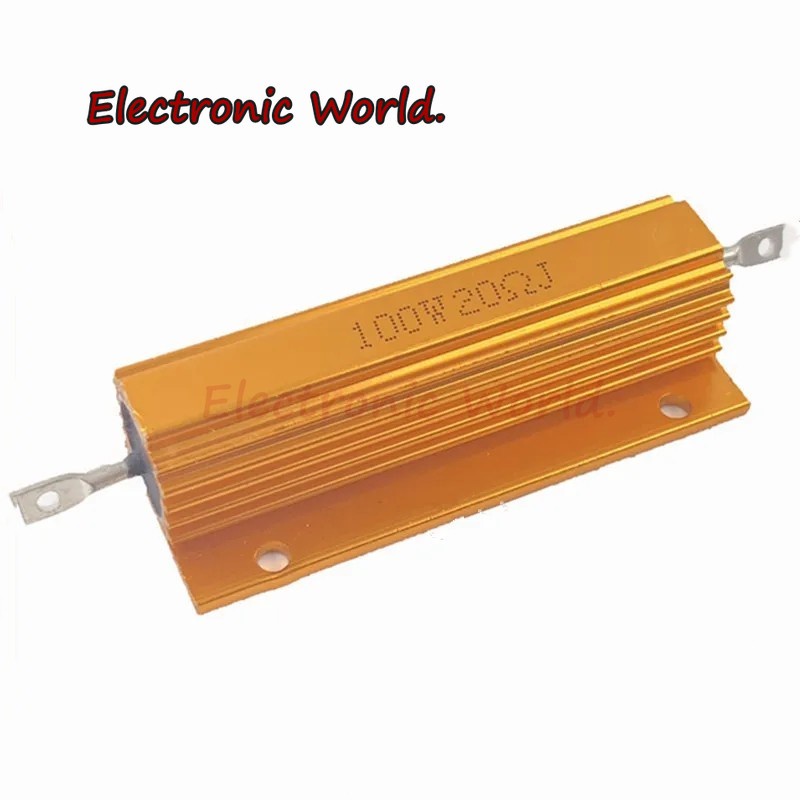 100W RX24 Aluminum Power Metal Shell Case Wirewound Resistor 0.01 ~ 100K 0.1 0.5 1 2 4 6 8 10 20 ...