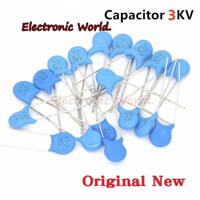 20pcs High voltage Ceramic Capacitor 3KV 5PF 10PF 15PF 20PF 22PF 27PF ...