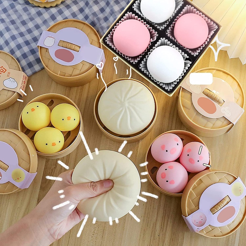 Siopao Ball Squishy Ball Toy Sticky Ball Anti Atress Ball Fidget With ...