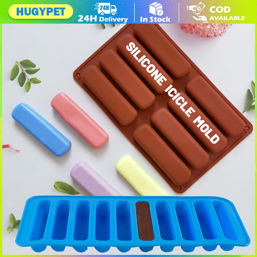 8 Holes Long Strip Finger Biscuit Silicone Mold Oven Cake Mould ...
