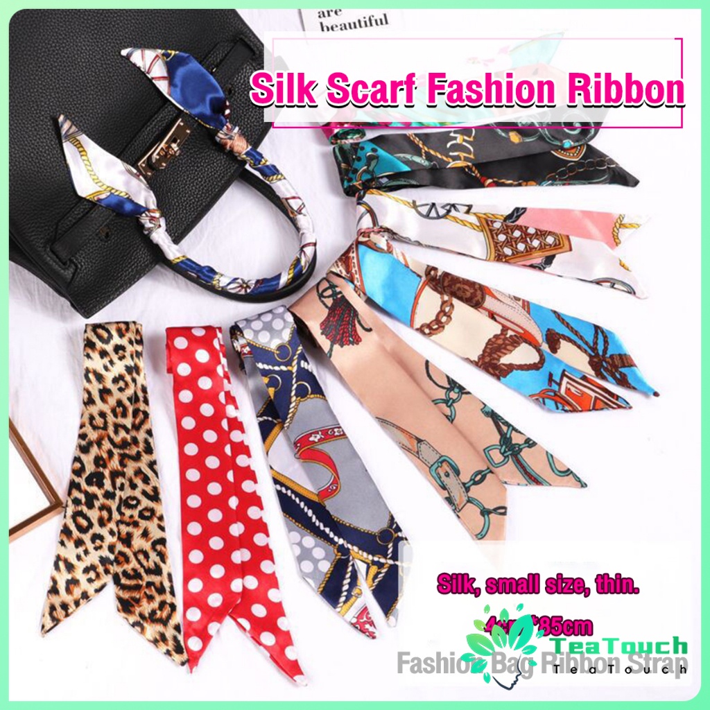 TeaTouch Silk Scarf Fashion Bag Pouch Ribbon Strap Scarf Scarf Pack ...