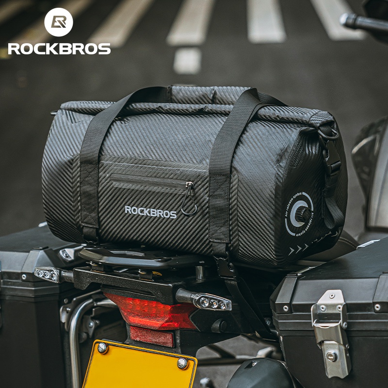 ROCKBROS 20-60L Waterproof Motorcycle Rear Seat Bag Reflective ...
