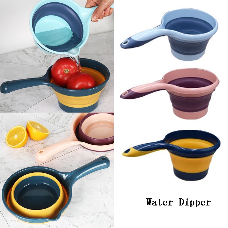 Foldable Water Dipper Household Plastics Collapsible Water Scoop ...