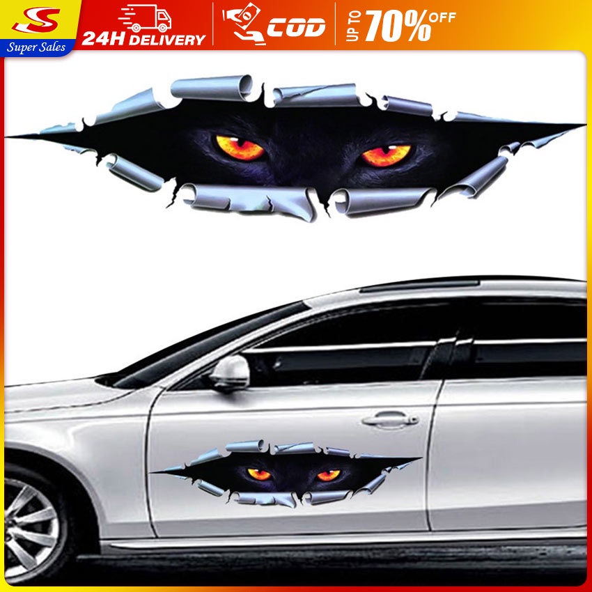 【SuperSales】 Lifelike 3d Car Sticker Creative Modified Stickers Eyes ...