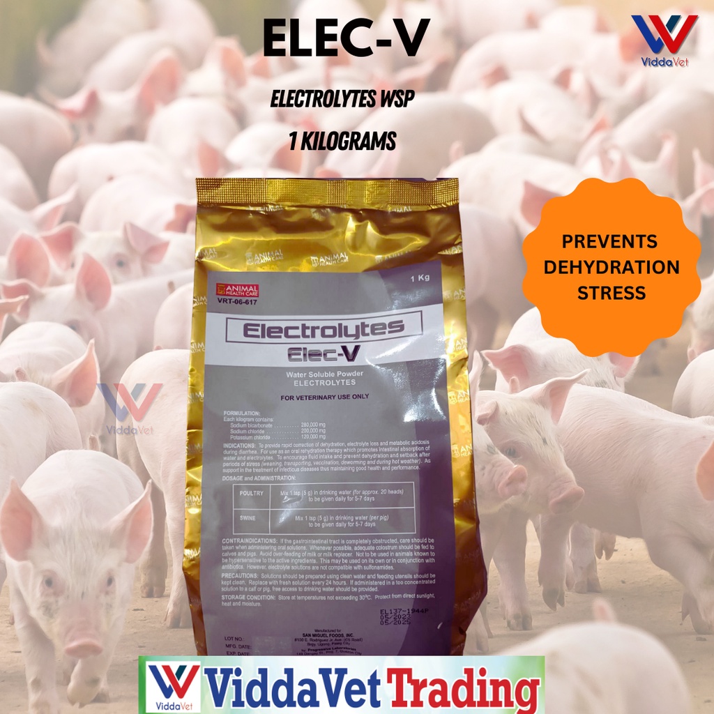 1 kilo Elec - V Electrolytes for animals health booster iwas stress for ...