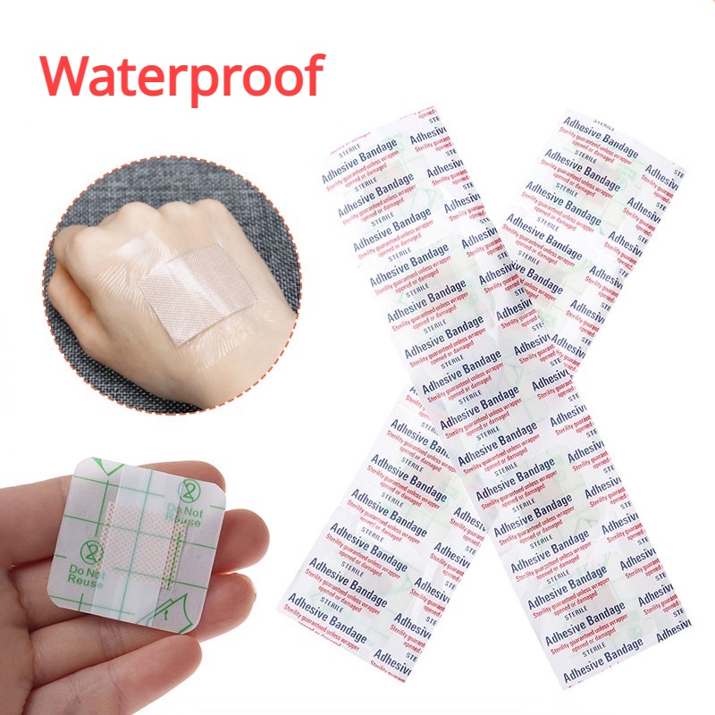 25pcs/set Square Shape Transparent Band Aid Waterproof Patch First Aid ...