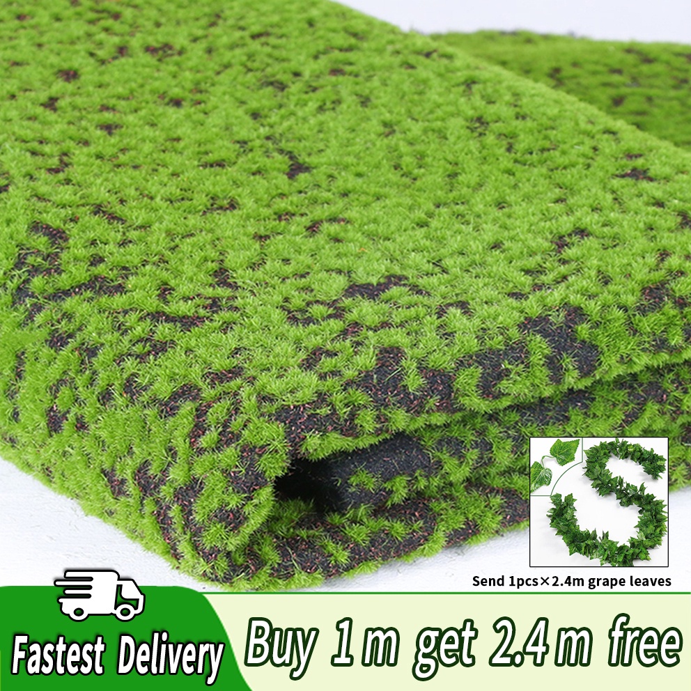 【Get 2.4M Vine Free】Artificial Moss Door Mat Indoor/Outdoor Rug Green ...