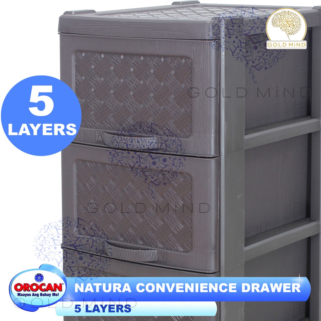 Orocan Natura Drawer 5 Layers Available in Beige & Brown Rattan Elegant ...