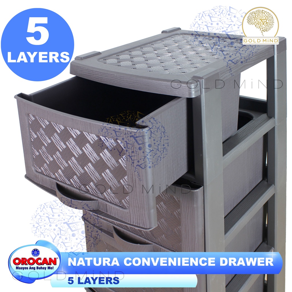Orocan Natura Drawer 5 Layers Available in Beige & Brown Rattan Elegant ...