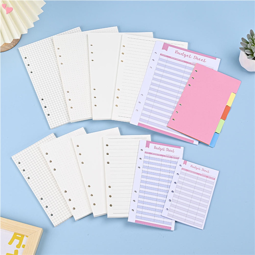 45 Sheets A5/A6/A7 Inside Page Loose-leaf Notebook Refill Paper Lined ...