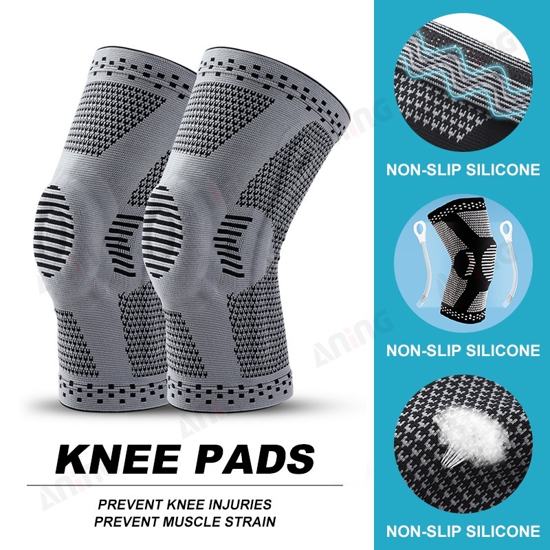 Men and Women Sports Knee support Protector Brace Silicone Spring Knee ...
