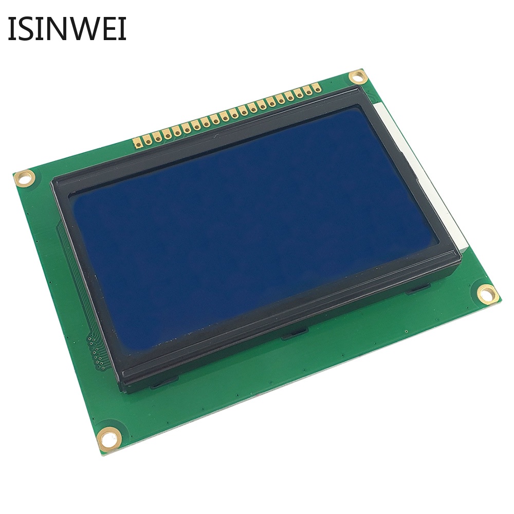 12864 128x64 Dots Graphic Blue / Yellow Green Color Backlight LCD ...