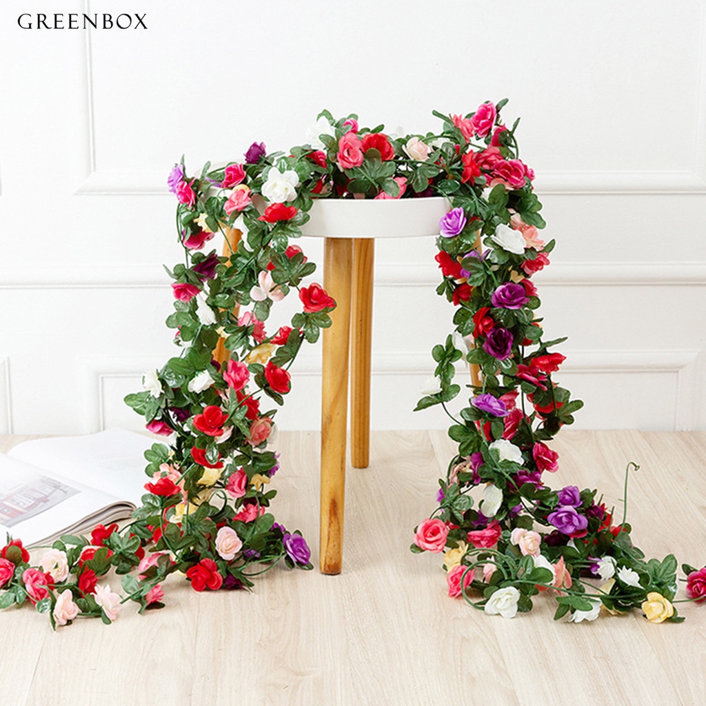 GB-1 Stripe Fake Flower Rattan Flexible Romantic Colorfast Wedding ...