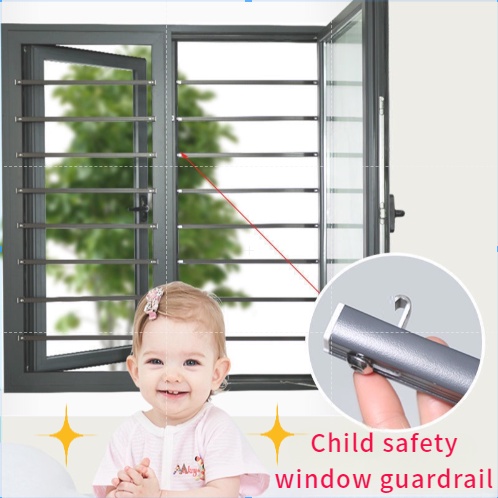 Custom-made punch-free window guardrail, children's window safety and ...