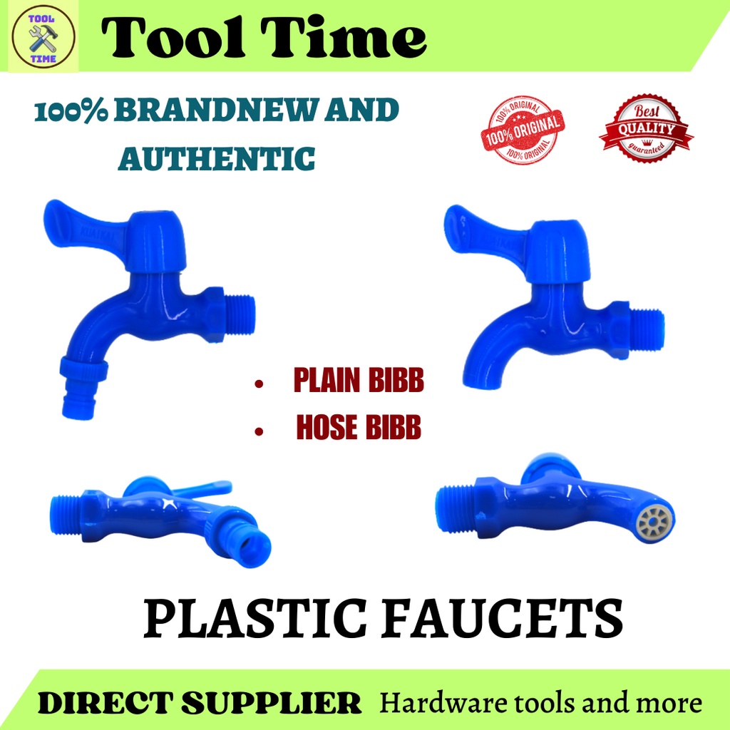 PLASTIC FAUCET BLUE PLAIN BIBB, HOSE BIBB | Shopee Philippines