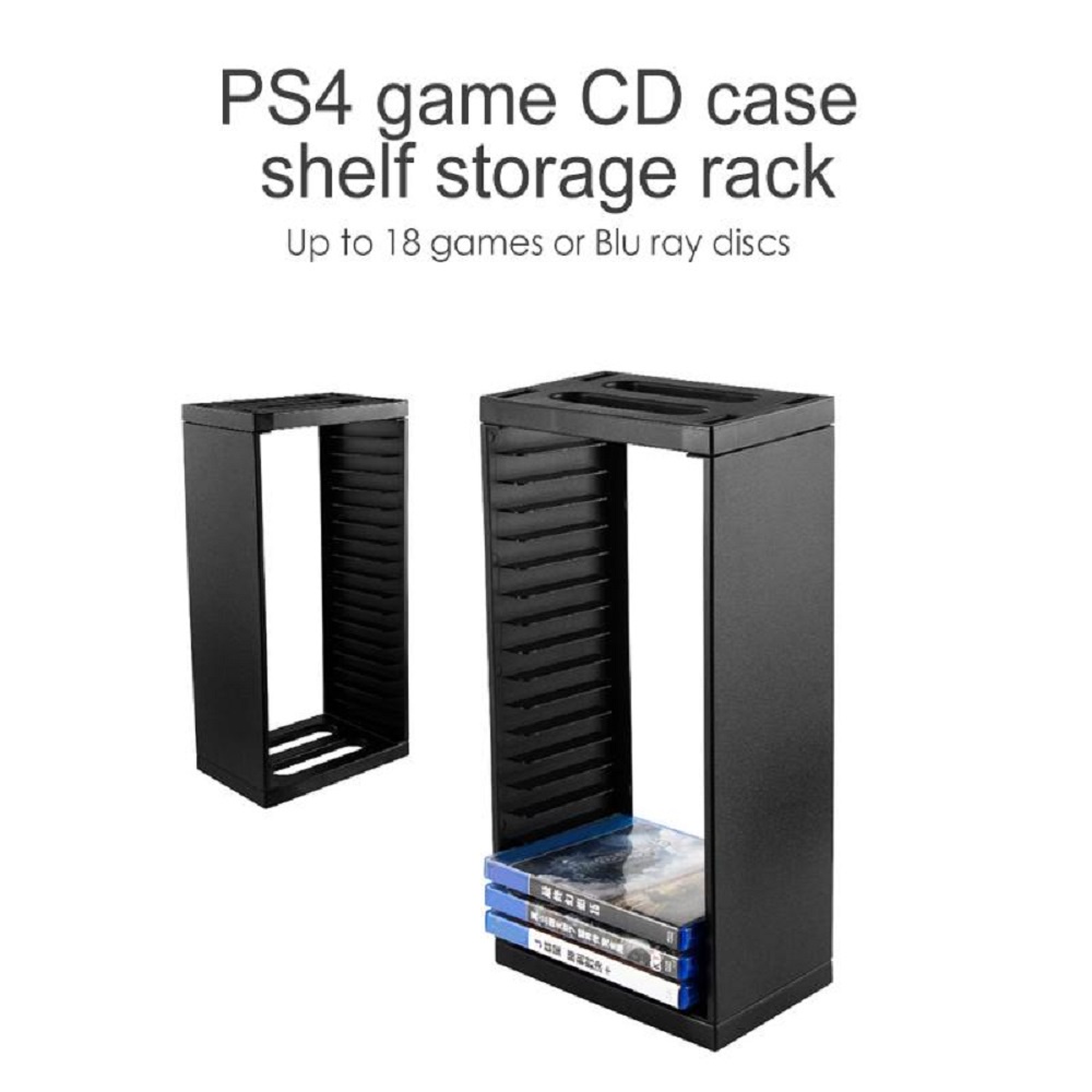 Dobe 18-Slot CD Game Disc Case Shelf Storage Rack Vertical Deck ...