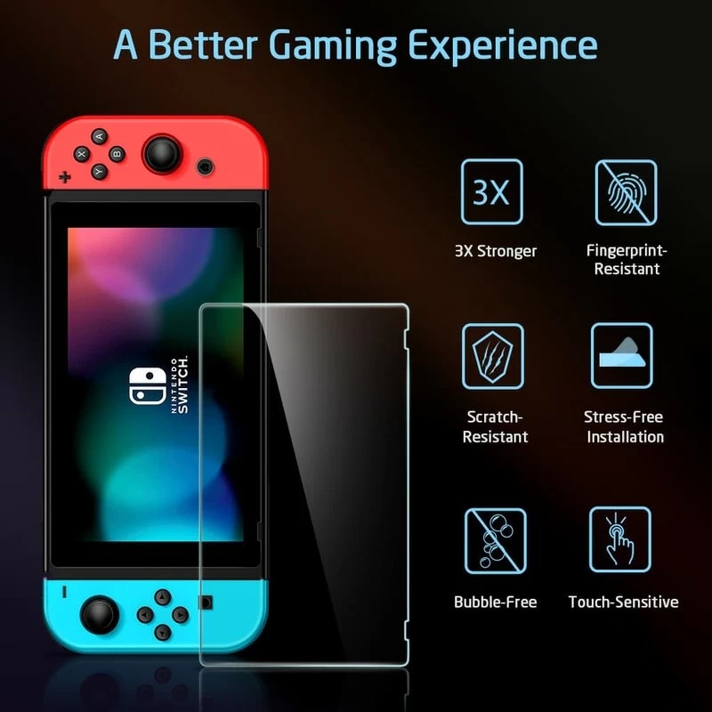 Dobe Nintendo Switch Tempered Glass Film Scratchproof Screen Protector ...