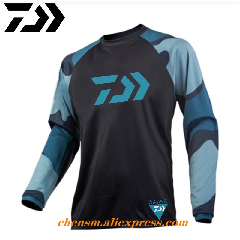 Daiwa Men's Fishing Clothing T-Shirt Quick Dry Long-Sleeved Sweat ...