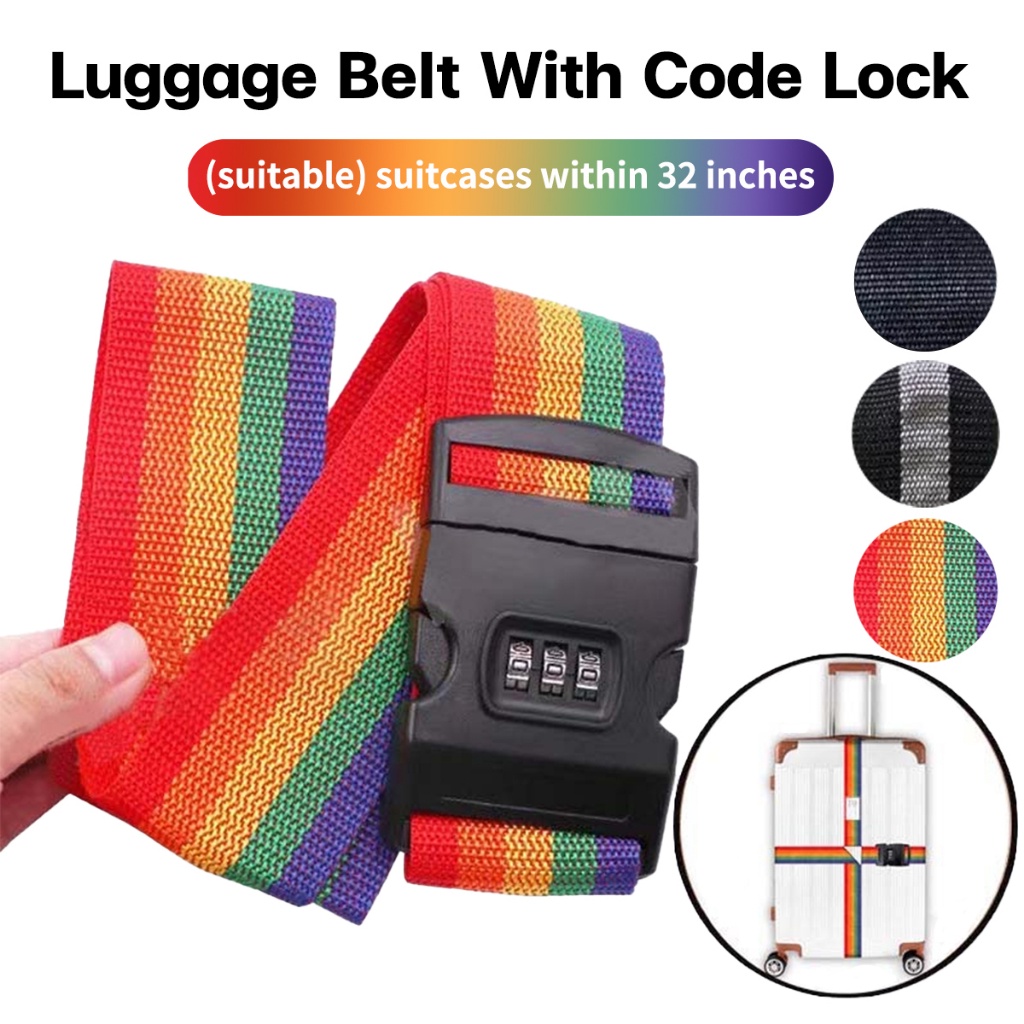 Luggage Strap Adjustable Password Lock Baggage Secure Lock Anti-theft ...