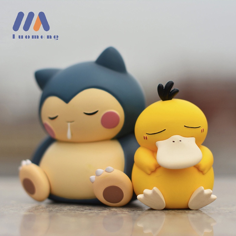 LuoMeng 1Pc Pokemon Psyduck Bulbasaur Snorlax Anime Figure Kawaii ...