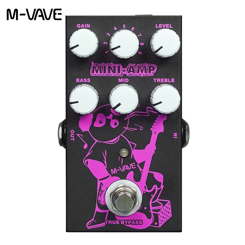 M-VAVE MINI-AMP Pre-amp Simulation Effect Pedal 9 Classic Amp Effects 3 ...