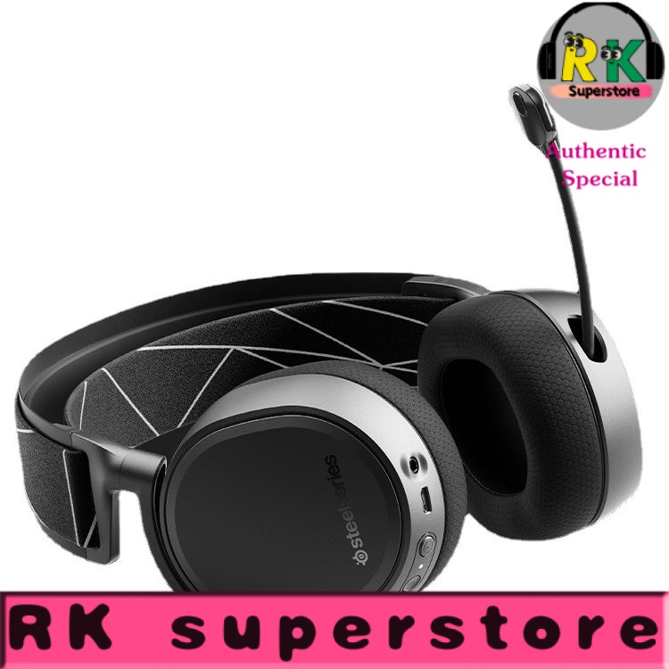 SteelSeries Arctis 9 Wireless Gaming Headset Integrated 2.4GHz Wireless Bluetooth 20 Hour ...