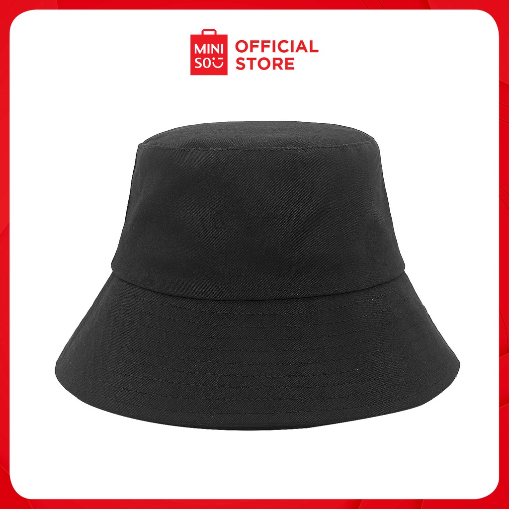 MINISO Classic Solid Color Bucket Hat (Black) | Shopee Philippines