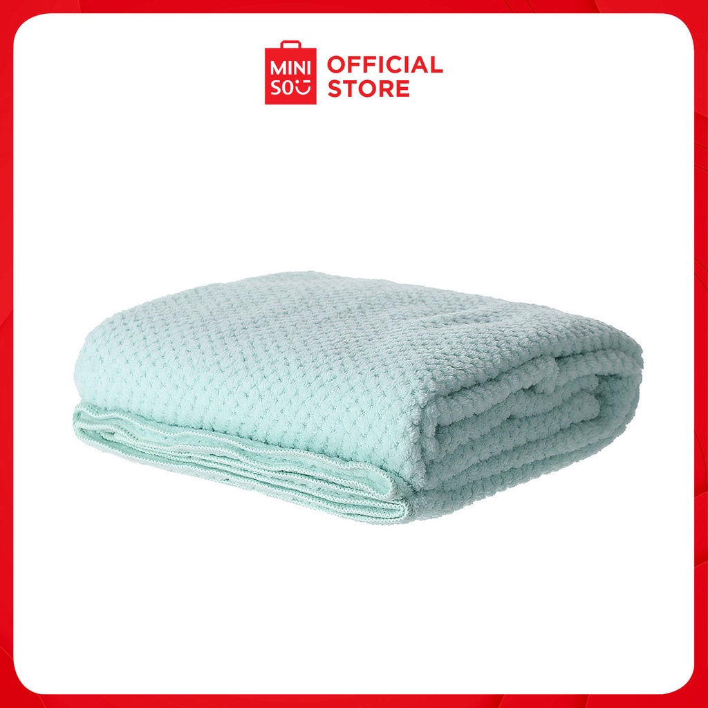 MINISO Classic Solid Color Jacquard Bath Towel (Green) | Shopee Philippines