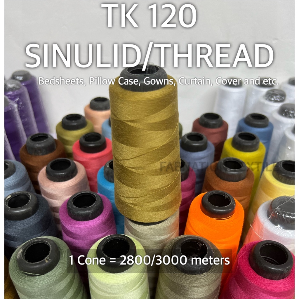 Sinulid / Sewing TK120 Thread 3000 meters per cone Batch 2 | Shopee ...