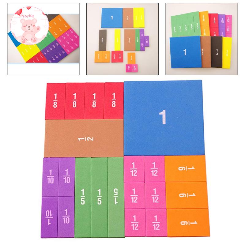 [Whbadguy] 22 piece ic Fraction Tiles & Fraction Circles - Math ...