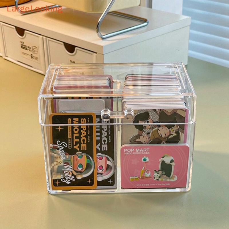 [LargeLooking] Transparent Acrylic Card Storage Box Holds 400 Postcards ...
