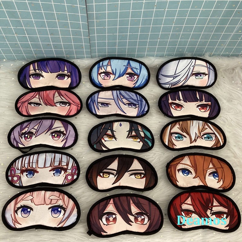Deamos Genshin Impact Eye Patch Anime Sleep Blindfold Casual Eyes Mask ...
