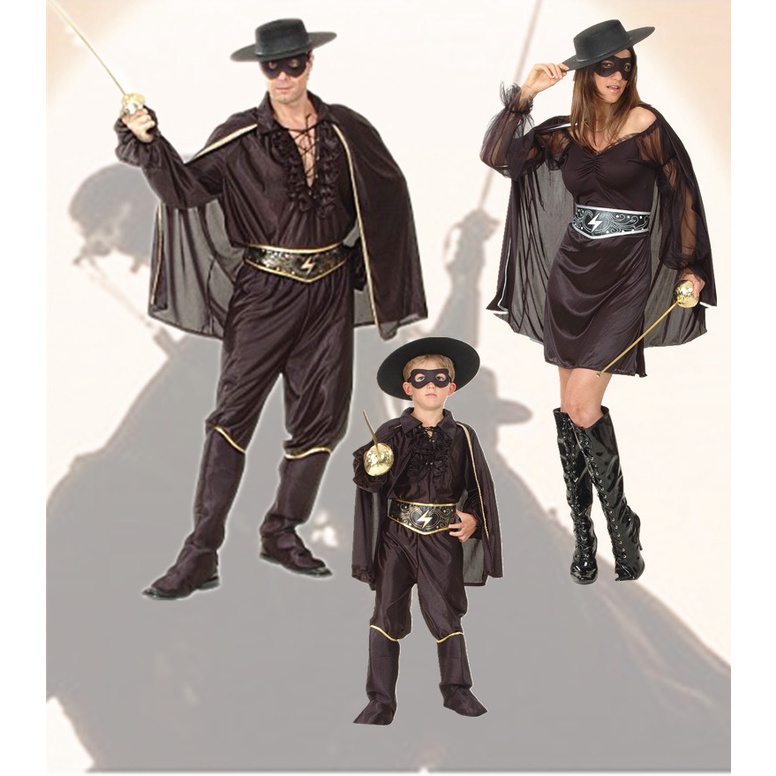 Halloween Zoro Costume cosplay Masquerade Party Parent-Child Adult Men ...