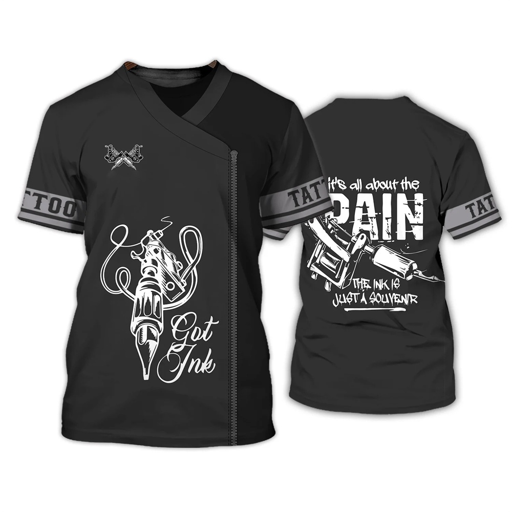 Tattoo Artist Harajuku T Shirt For Men Personalized Fake Uniform Top