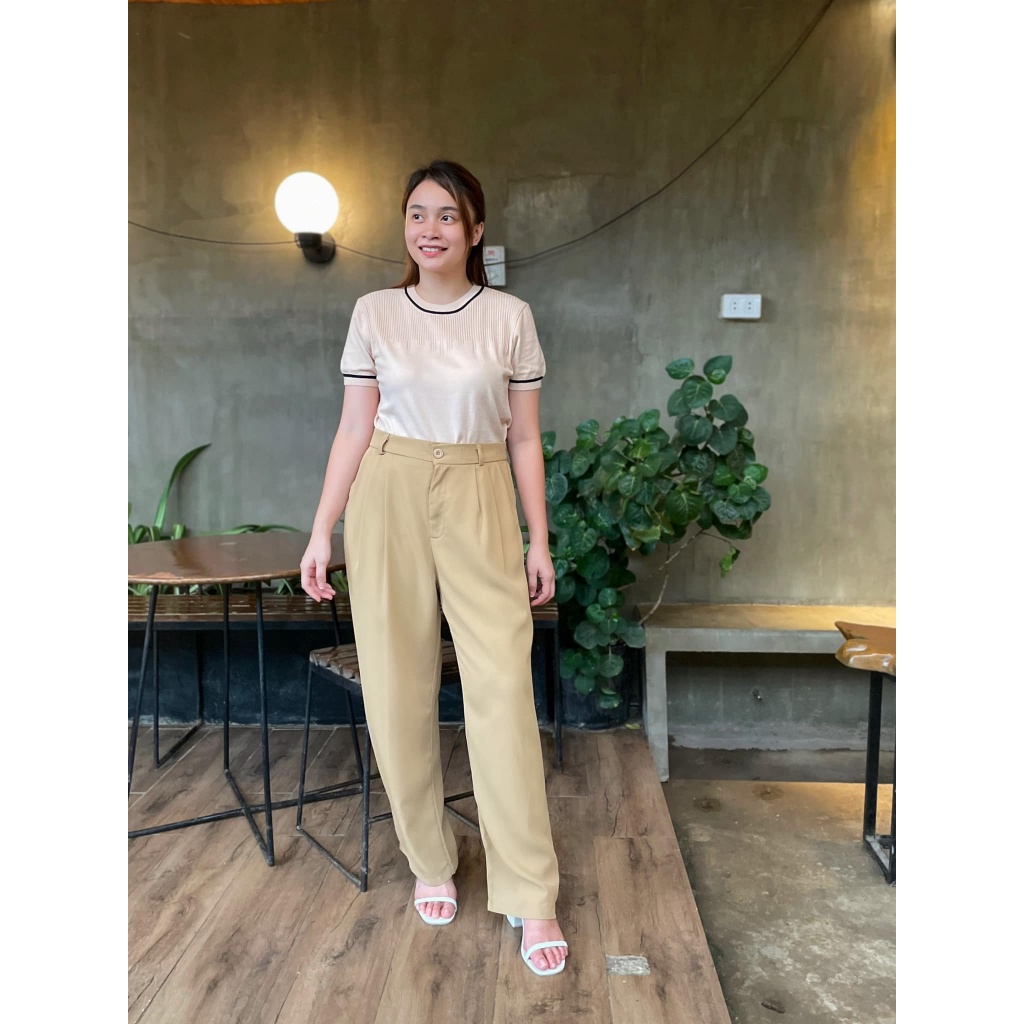 Theo Trouser Pants | Garterized waist | Shopee Philippines