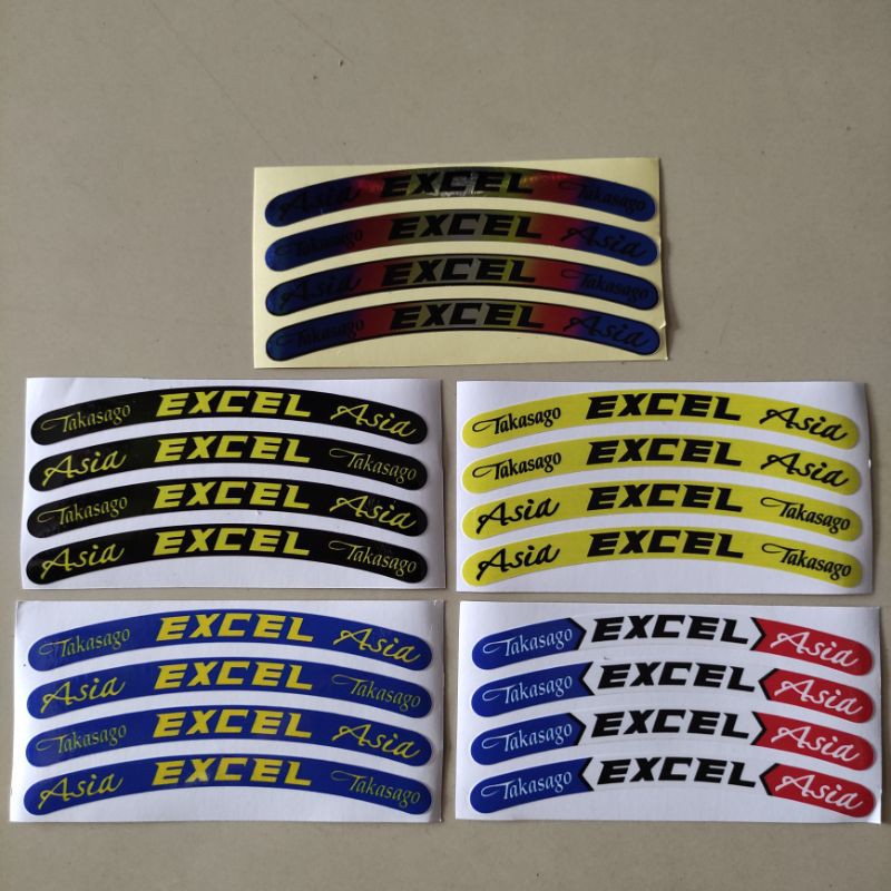Print list stickers for TAKASAGO excel ASIA THAILAND excel WHEELS, best ...