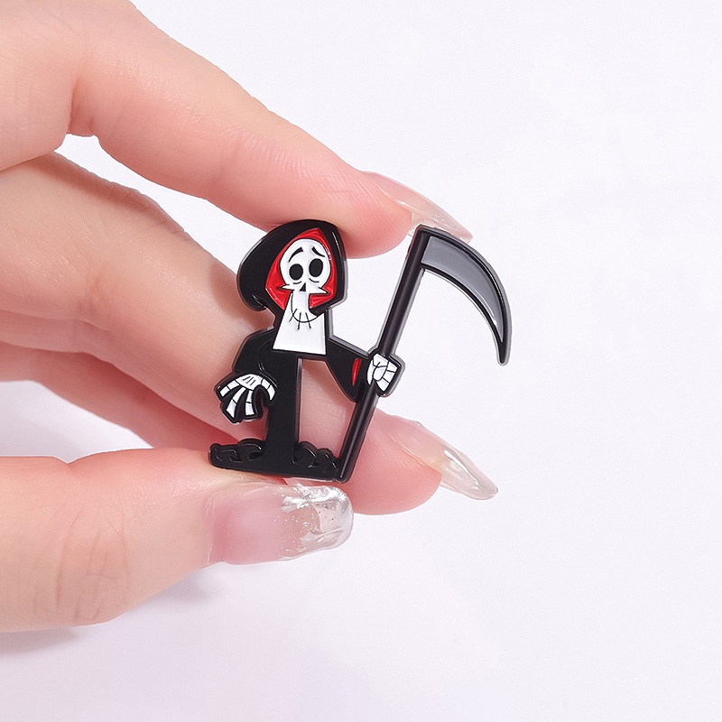 Movie Billy Mandy Enamel Pins Anime Brooch Ghost Death Adventure Pin ...