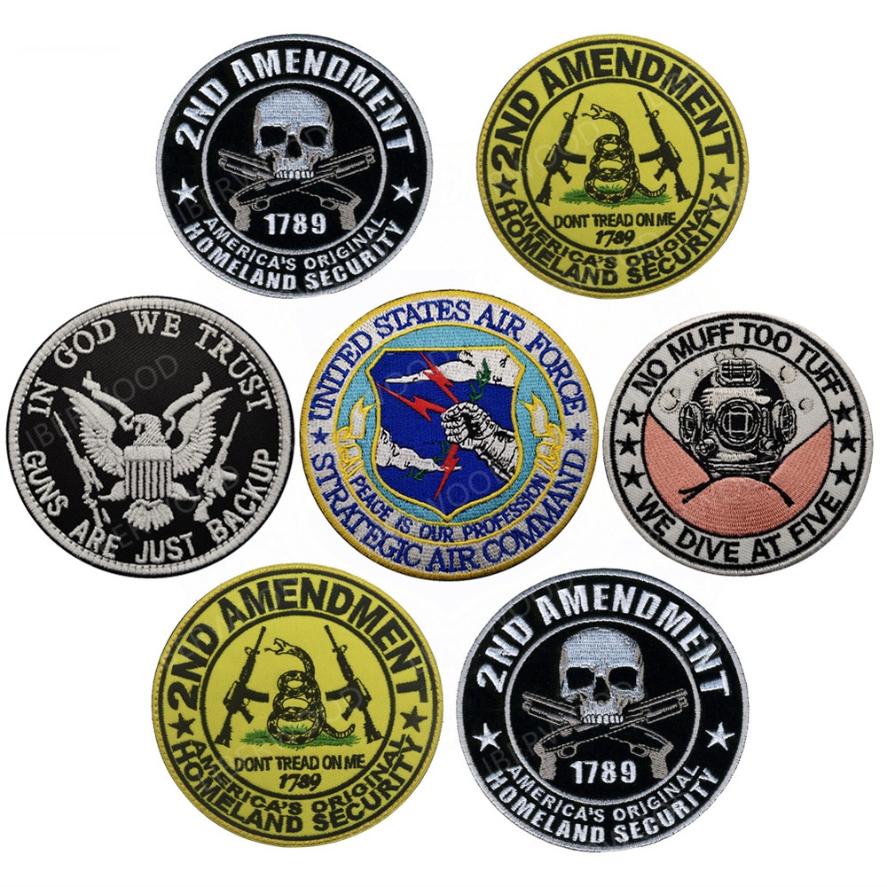 USA 2nd Amendment 1789 In God We Trust Tactical Embroidery Patch No ...