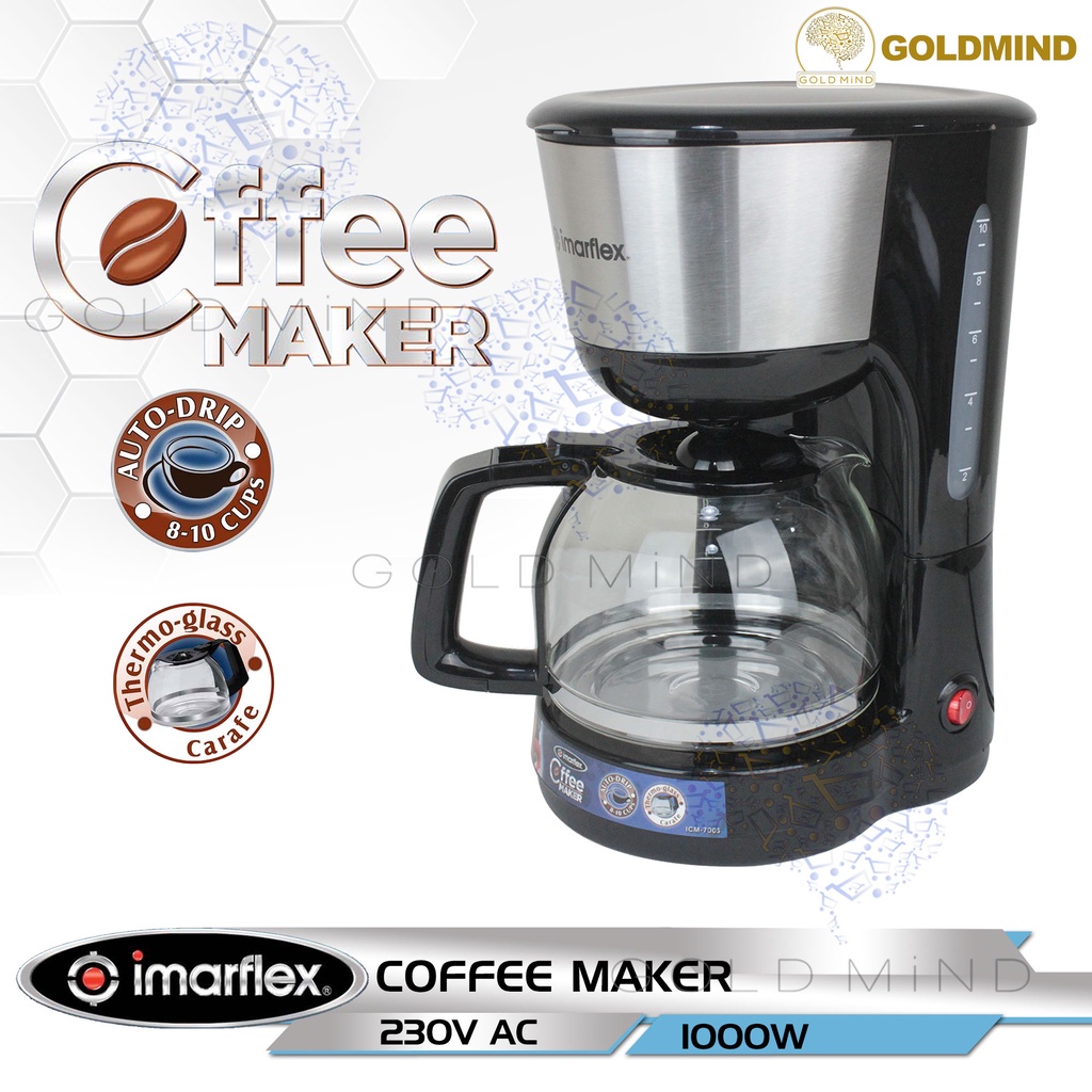 Imarflex Coffee Maker 8-10 cups capacity Black/Stainless | Shopee ...