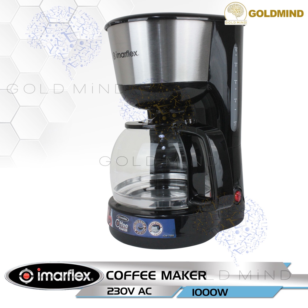 Imarflex Coffee Maker 8-10 cups capacity Black/Stainless | Shopee ...