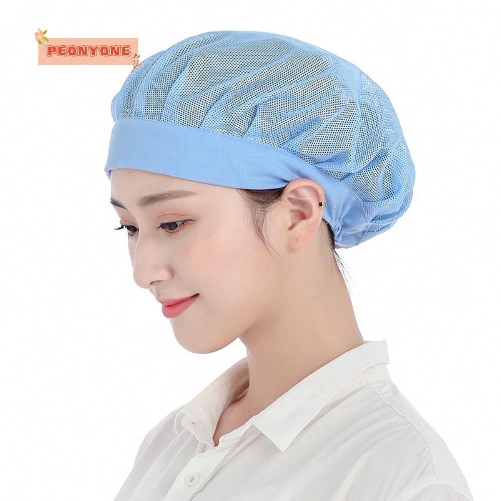 PEONYR Chef Cap, Food Service Hair Nets Cook Hat, Cooker Bundled Hair ...