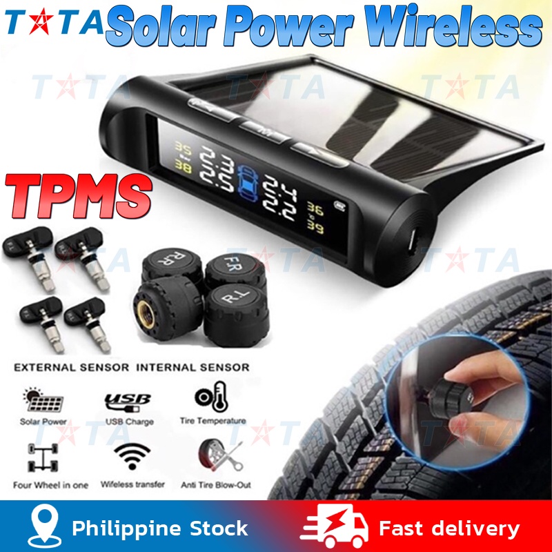 TPMS Tyre Pressure Monitoring System Solar Car Pressure Alarm System ...