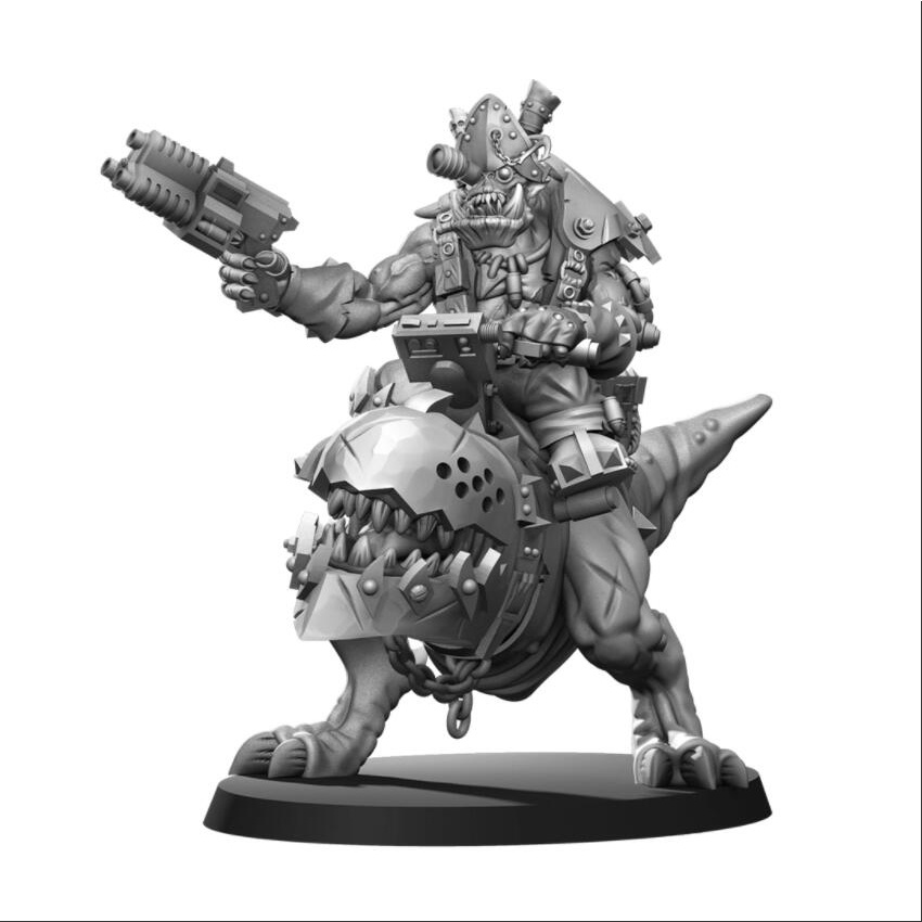Wargame Exclusive ORK OFFICER ON SHARKCUTTA Garage Kit Gray Resin Model ...