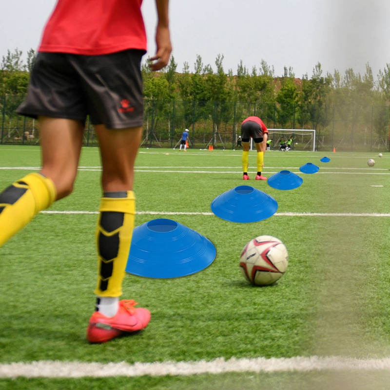 COOLSY 10pcs/Set Soccer Discs Bucket Marker Fitness Training Sign Flat ...