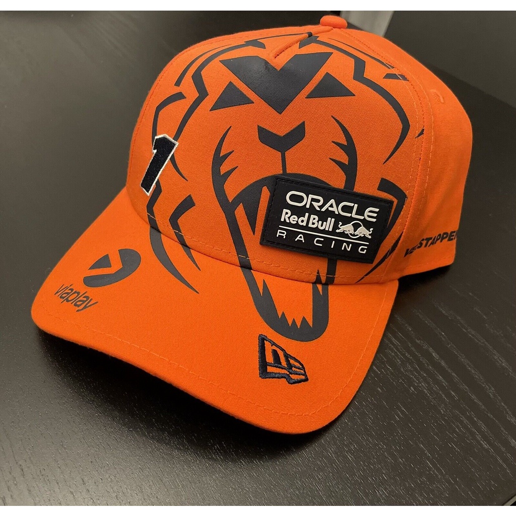 Max Verstappen F1 Cap-Red Bull Team Hat-Orange Lion Design | Shopee ...