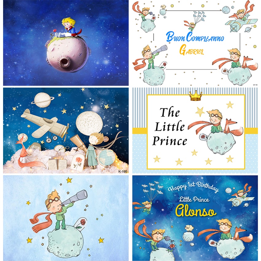 Little Prince Backdrop Universe Meteorite Boys Happy Birthday Party ...