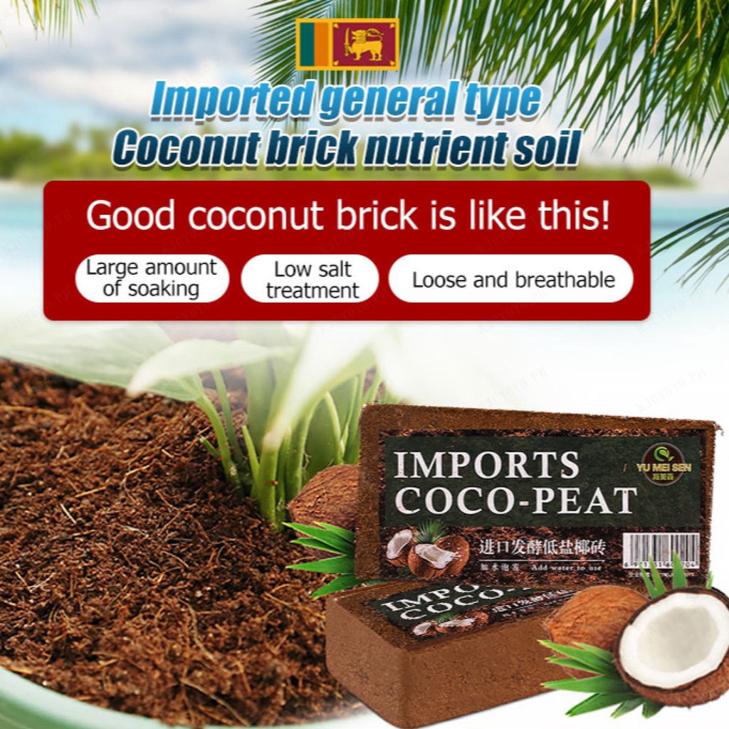 Cocopeat Block Natural Coconut Shell Fiber Nutrient Soil for Growing ...