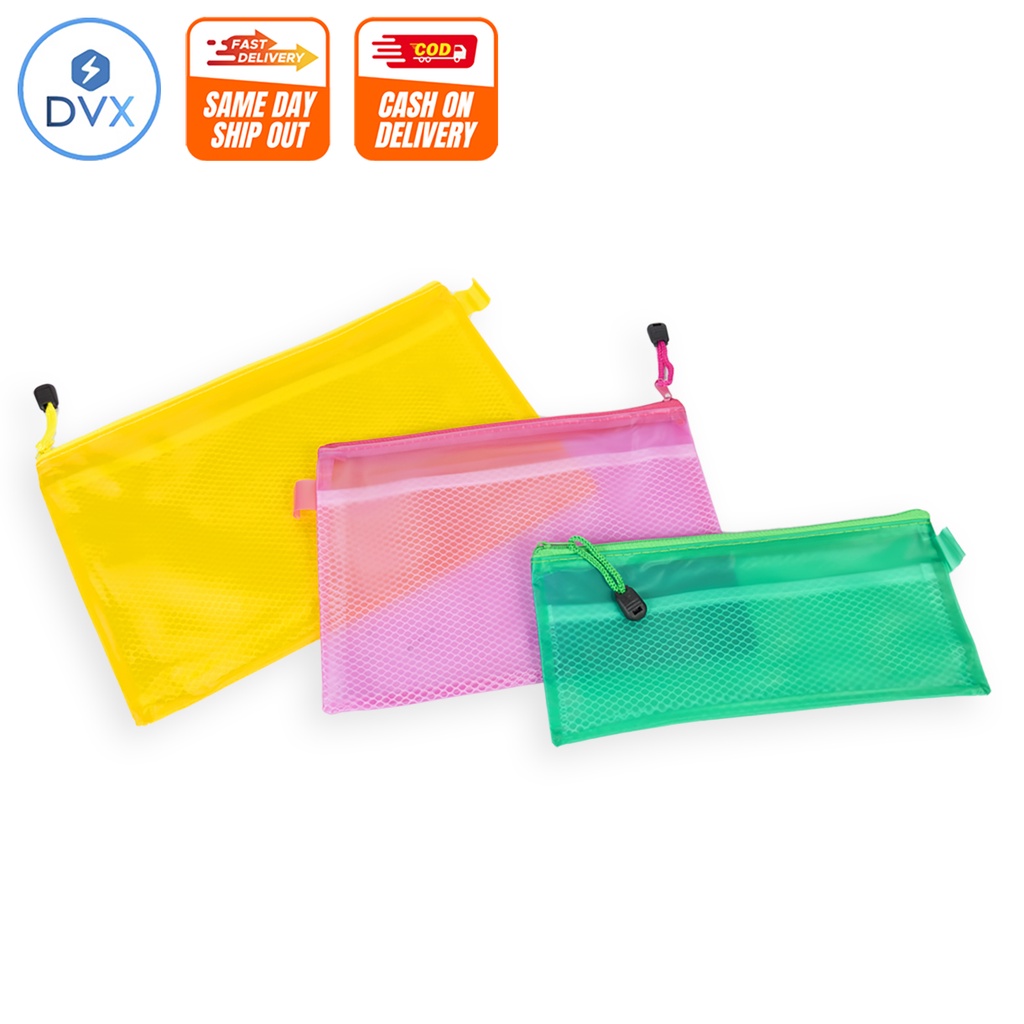 COD DVX Zipper Pouch - A4 A5 A6 B5 Plastic Waterproof Pencil Case Bag ...