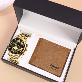 2pcs Men Watch Wallet Set Leather Surface Commemorative Gift for Men ...