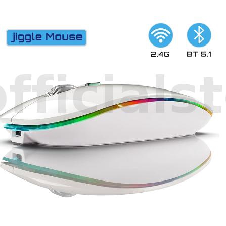 BOW RGB 2.4G Bluetooth Wireless Mouse Backlight Jiggler Mouse ...